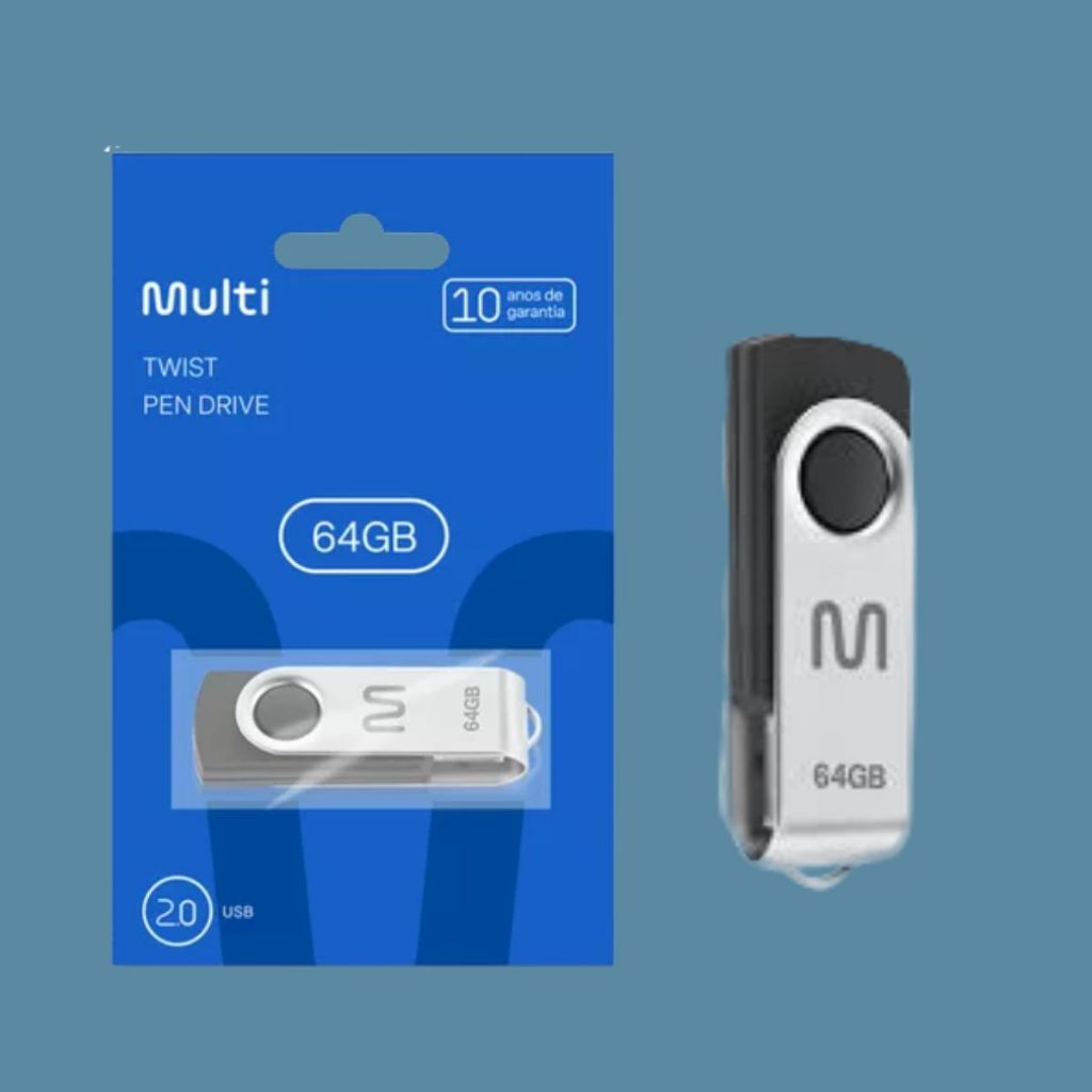 Pen Drive Twist 2.0 Usb 64gb Multi | Shopee Brasil