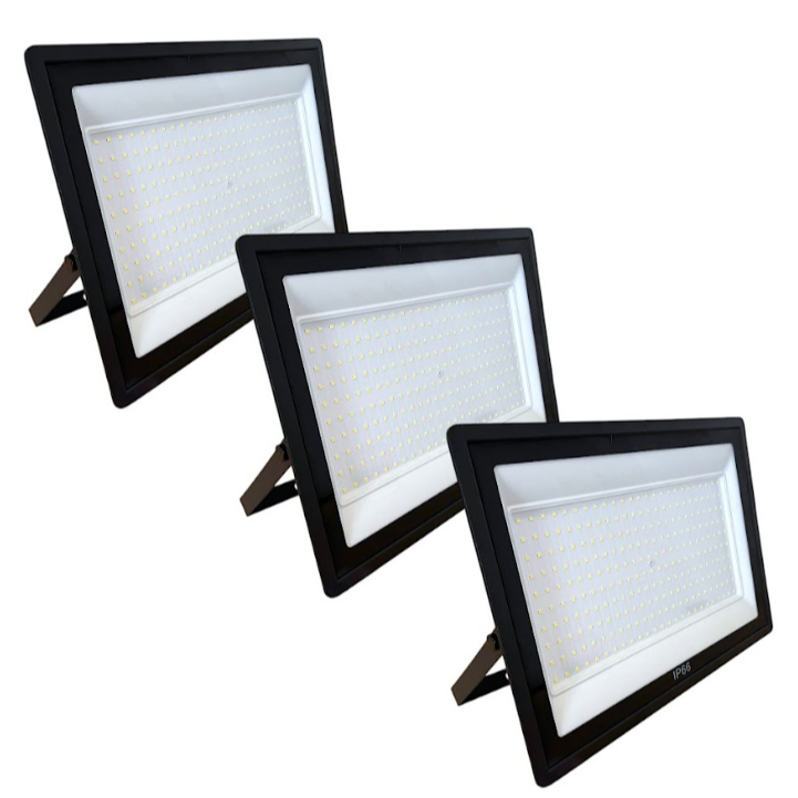 Kit 3 Refletor Led Holofote Premium 1000w Bivolt Ultra Potente Ip66 ...