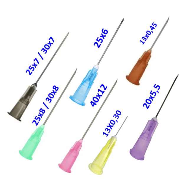 Agulha Hipodermica Intramuscular 100 Unidades Tamanhos Diversos ...
