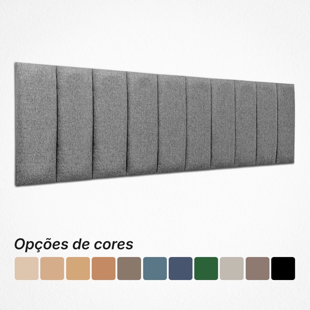 Cabeceira King Placa Modulada Estofada Ripada 55x20 em Linho/Veludo ...
