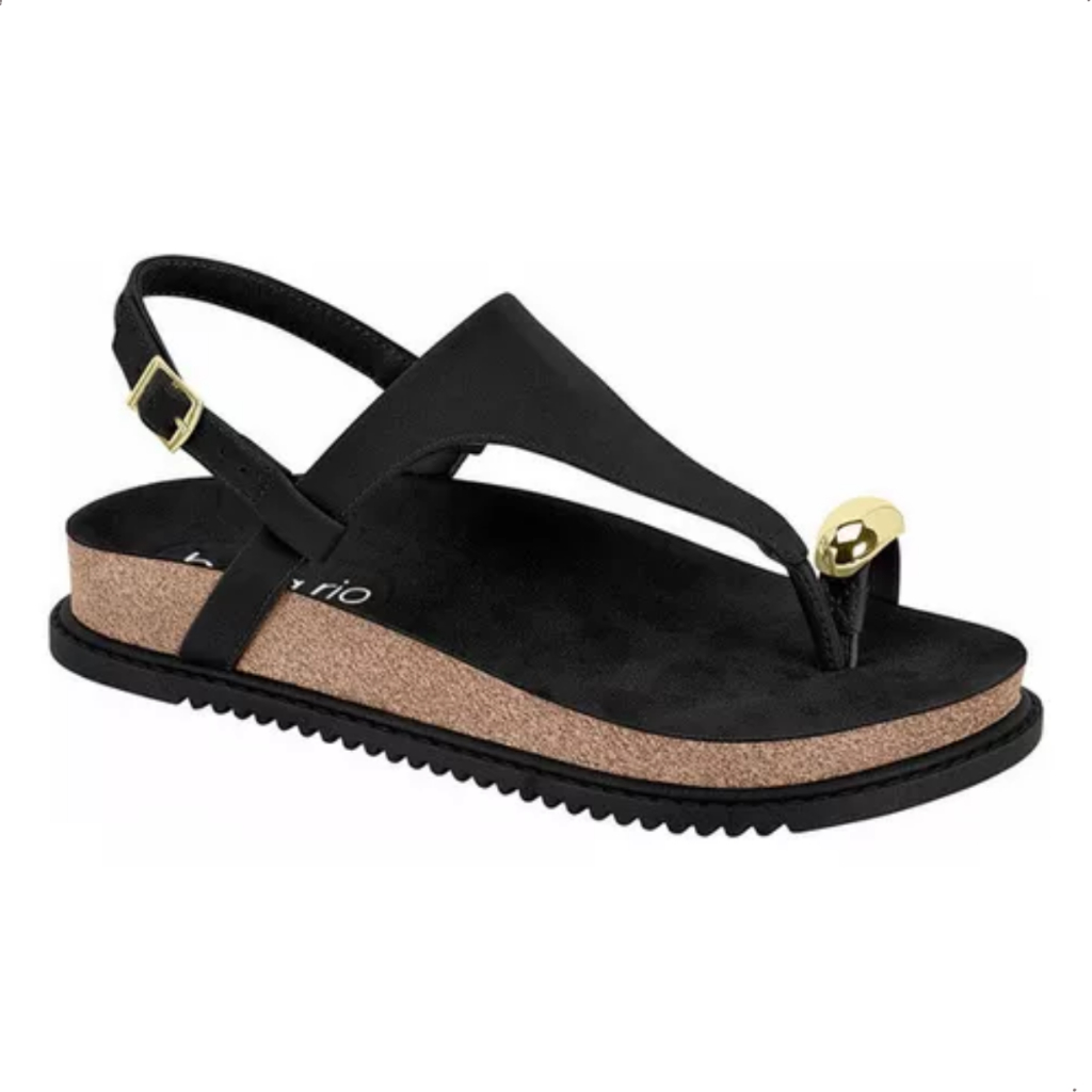 Sandalia Rasteirinha Feminina Beira Rio Dedo Birken | Shopee Brasil