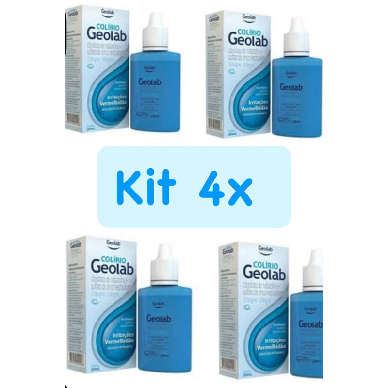 kit 4x lubrificante ocular Colírio Geolab 20 ml | Shopee Brasil