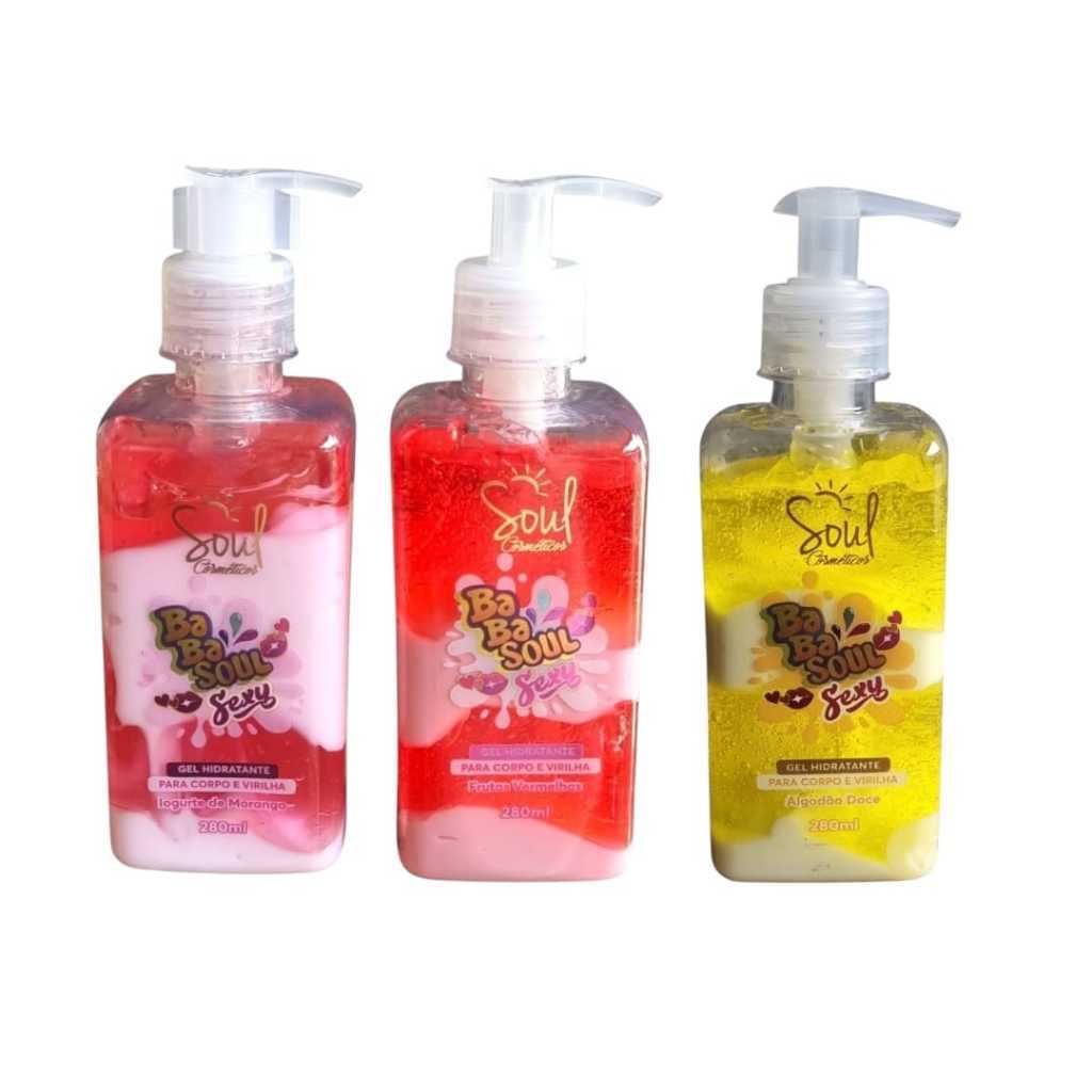 Gel e Hidratante Para o Corpo e Virilha Soul Cosméticos - Baba Soul ...