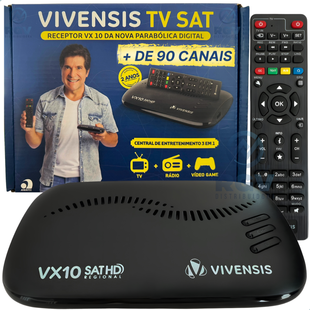 Receptor Vivensis VX10 Tv Sat, Para Nova Parabólica Digital ...