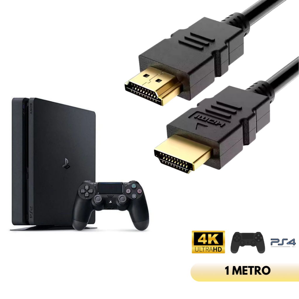 Cabo HDMI para PS4 PS5 Playstation 4k Gold 3D 3metros / 1,5 metros / 1m | Shopee Brasil