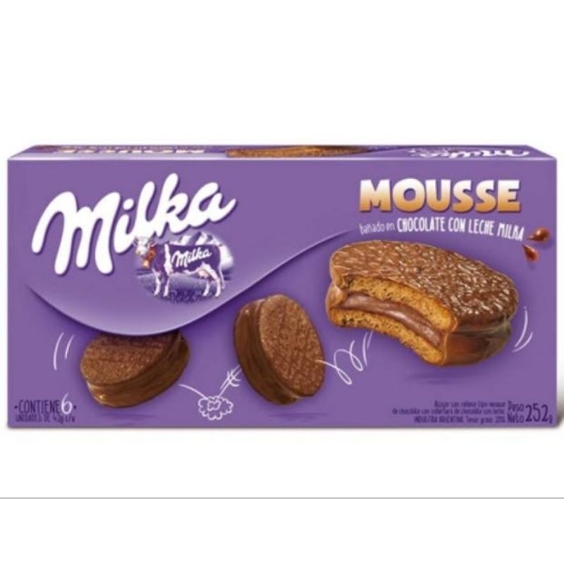 Caixa de Alfajor Milka Mousse 6 unidades | Shopee Brasil