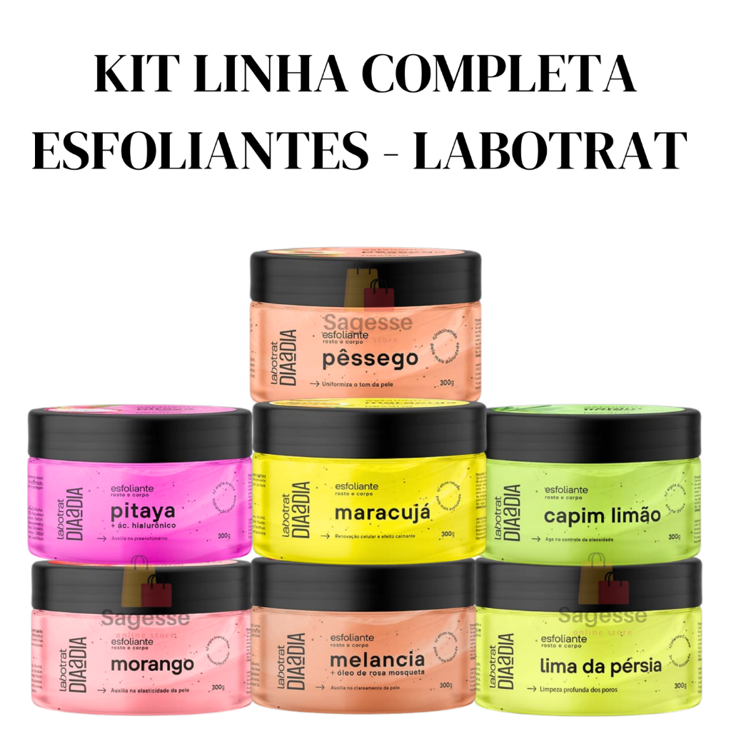 Kit Linha Completa Esfoliantes 300g - Corpo e Rosto - Labotrat | Shopee ...