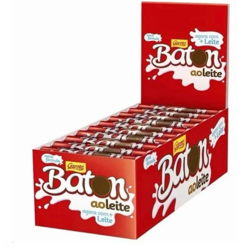 Chocolate Batom Garoto ao leite com 30 Unidades | Shopee Brasil