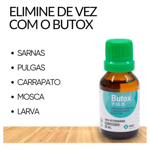 Butox 20ml Antipulgas Sarnicida Anti Carrapatos Pesticida Repelente De ...