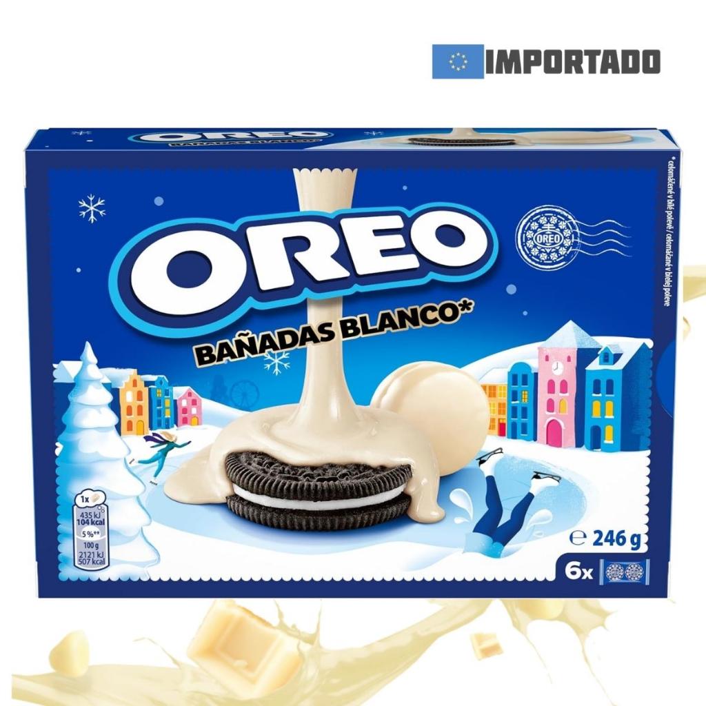 Biscoito Oreo Bañadas Cobertura De Chocolate Branco 246g | Shopee Brasil