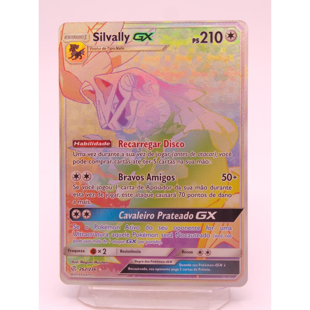 Carta Pokémon Silvally-GX (262/236) Rainbow Original 2019 Nova | Shopee ...