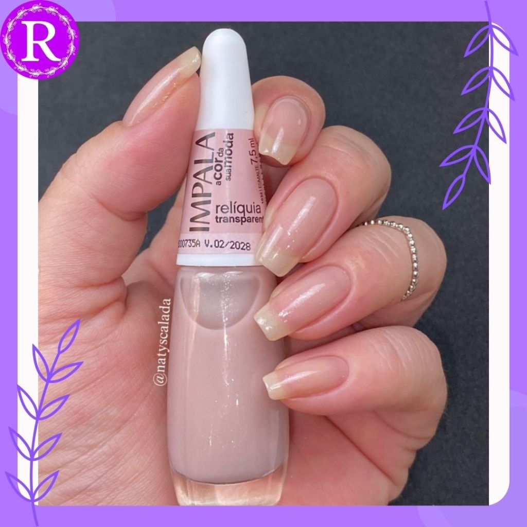 Esmalte Impala Relíquia A Cor Da Sua Moda Transparente 7,5ml - Nude ...