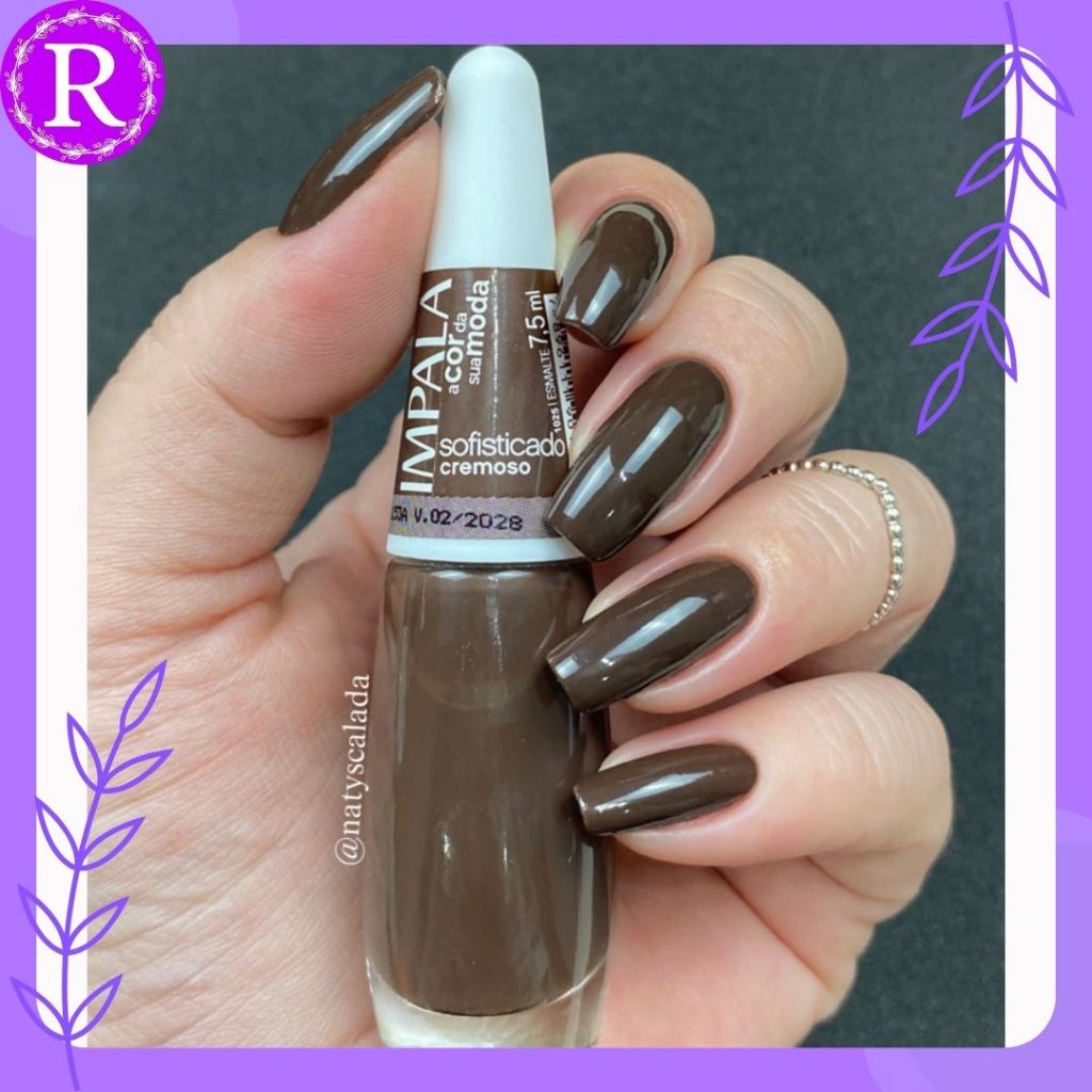 Esmalte Impala Sofisticado A Cor Da Sua Moda Cremoso 7,5ml - Marrom ...