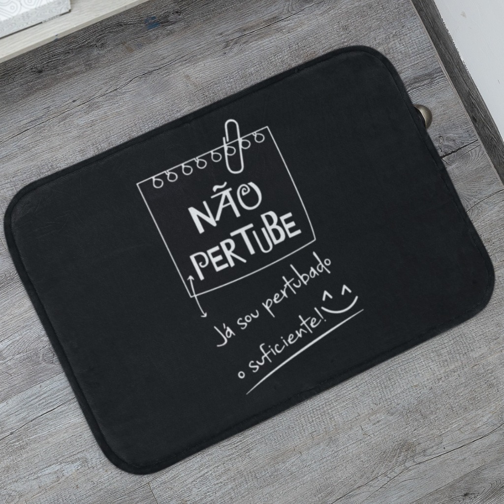 Tapete Capacho Porta de Entrada 55x35cm Antiderrapante Não Pertube ...