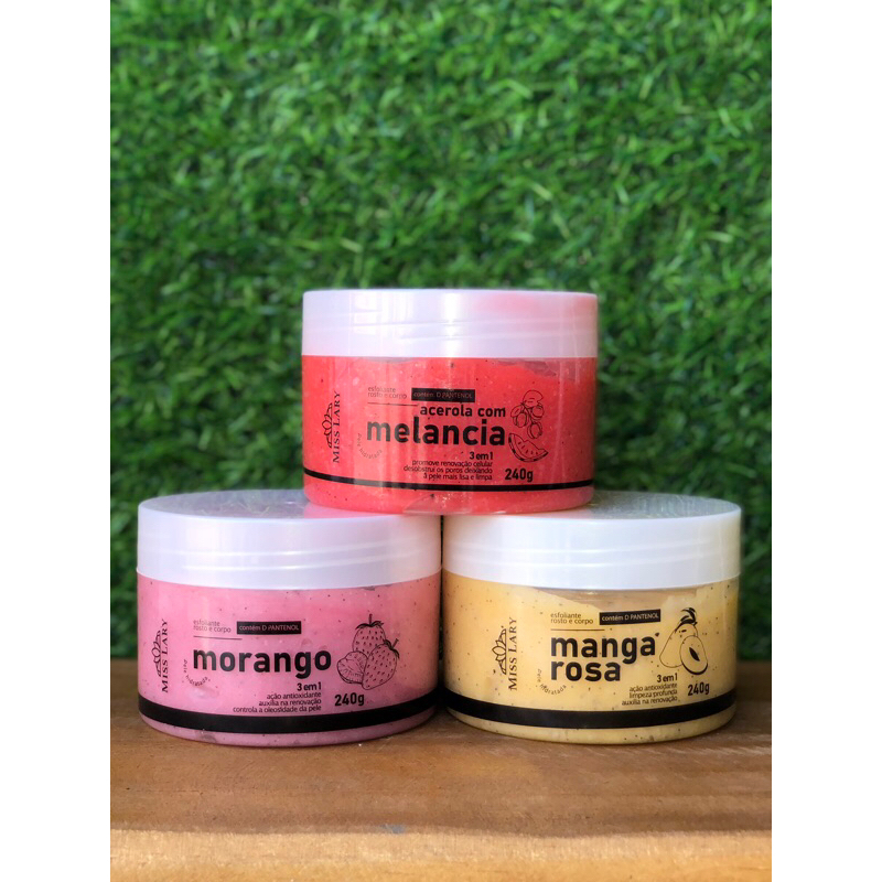 ESFOLIANTE ROSTO E CORPO | MISS LARY | Shopee Brasil