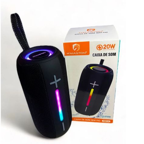 Caixa de Som H´MASTON AM12 Com LED | Shopee Brasil