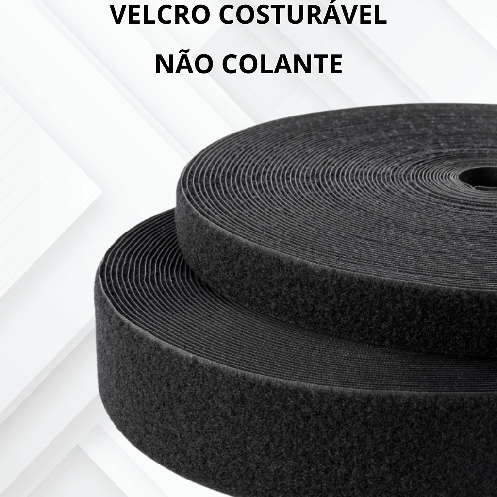Velcro Fita Fecho de Contato Macho e Fêmea Costura ROLO C/ 25 MTS- NÃO ...