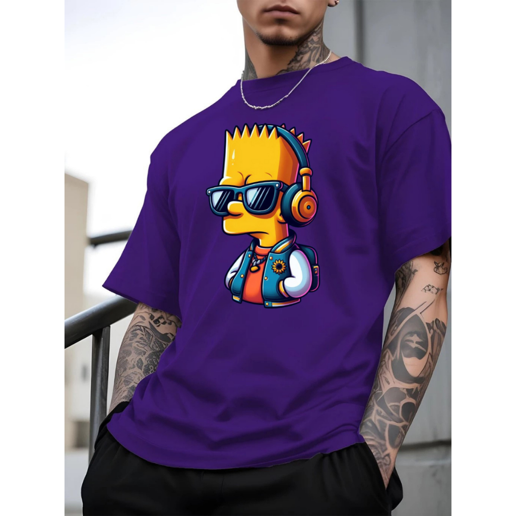 Camiseta Camisa Basica T- Shirts Bart Simpson Lançamento Tecido Premium ...