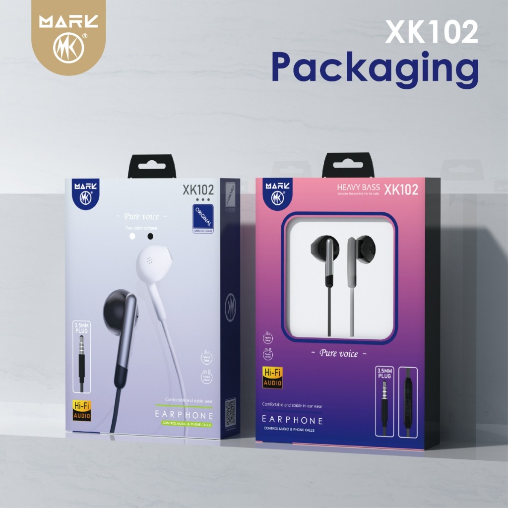 Mark XK102 Fones de Ouvido com Fio 3.5mm intra-auricular 1,2 metros ...