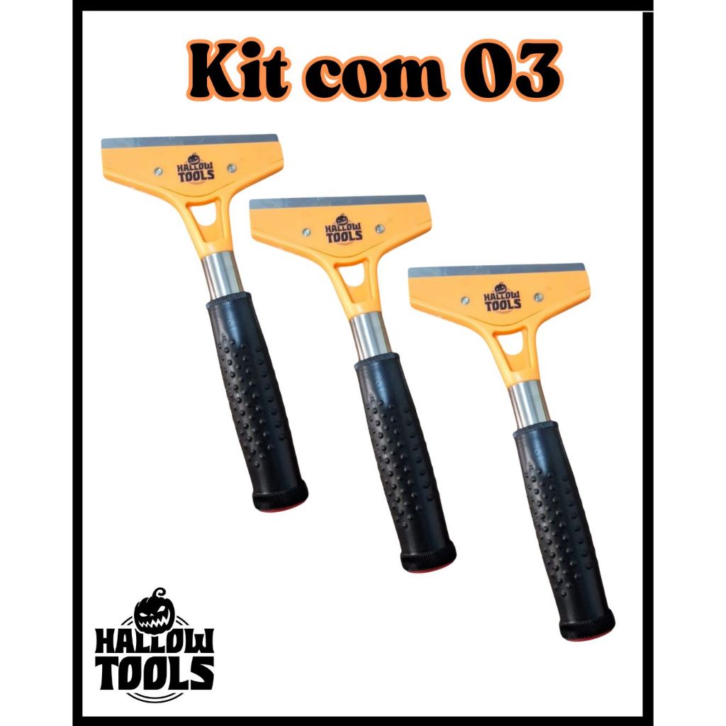 Kit Raspador de Vidro Grande Profissional 10cm até 03 Unidades- Hallow ...