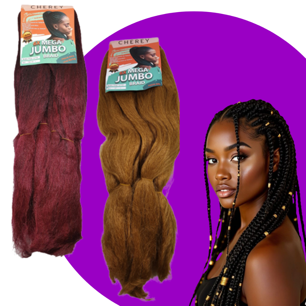 Mega Jumbo Box Braid 405 gramas Cherey Ultra Frizado e Super leve todas ...