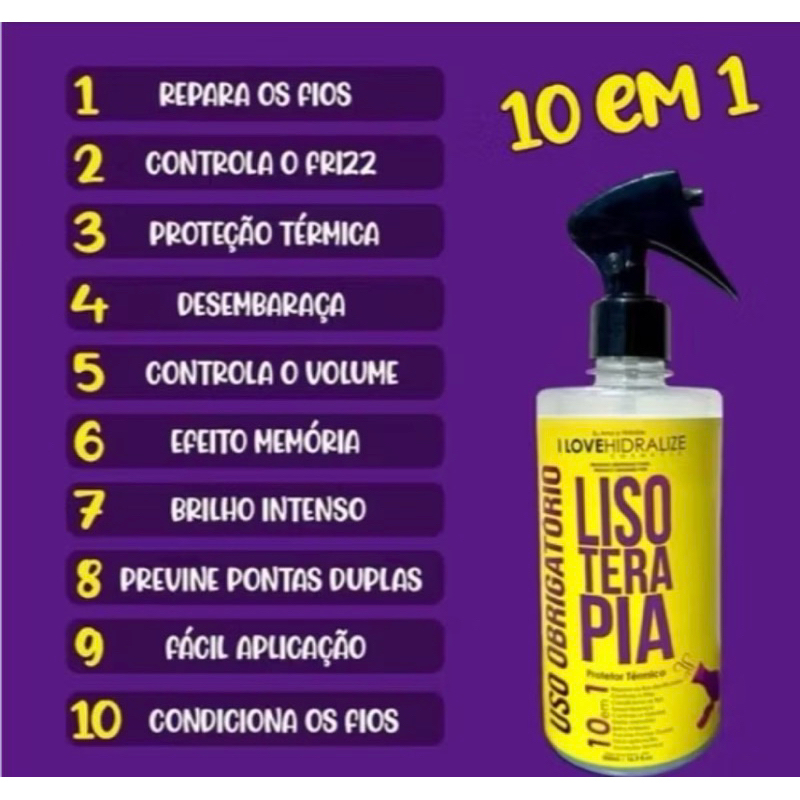 Protetor Térmico 10 em 1 Hidralize 500ml | Shopee Brasil