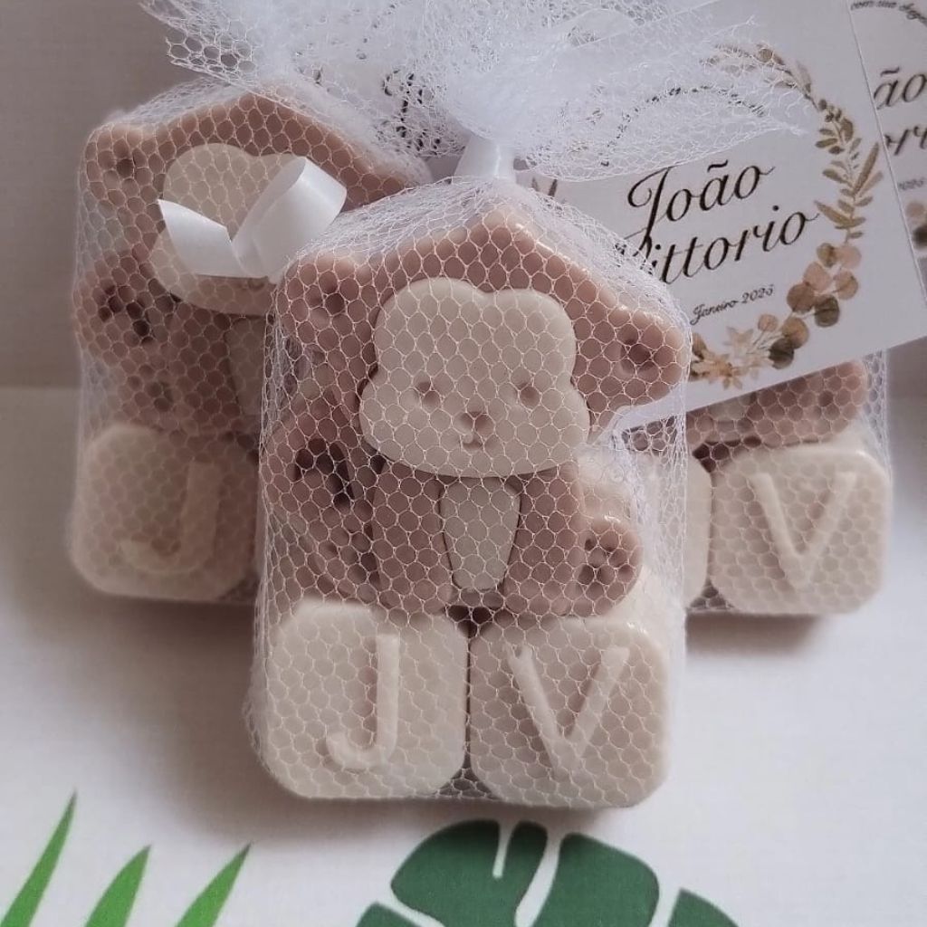 Lembrancinha Sabonete Artesanal Safari Macaco com 2 letras (10 unidades ...