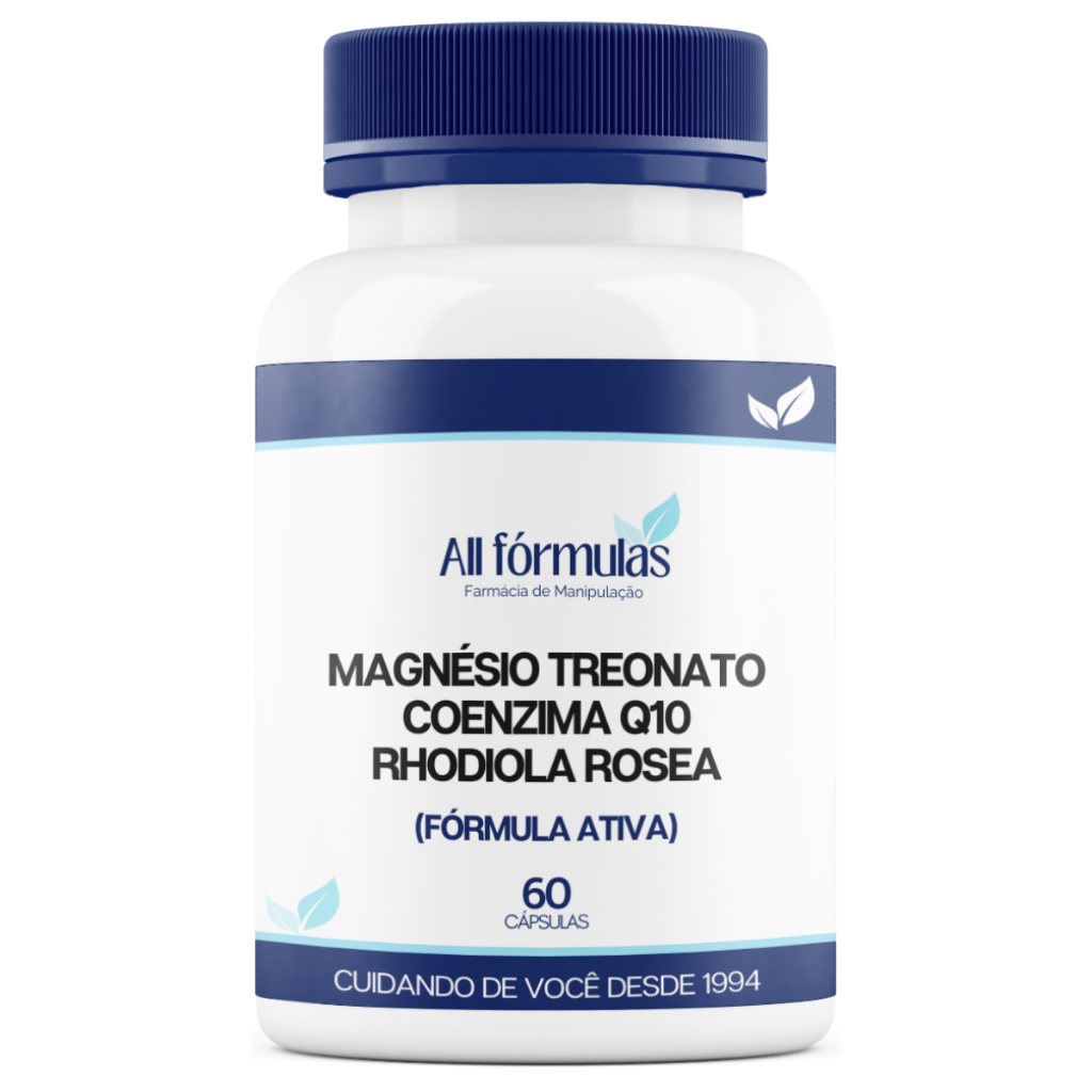Magnésio Treonato + Coenzima Q10 + Rhodiola Rosea - 60 Cápsulas | Shopee Brasil