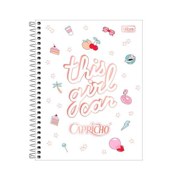 Caderno Capricho Colegial 01 Matéria 80 folhas - Tilibra | Shopee Brasil