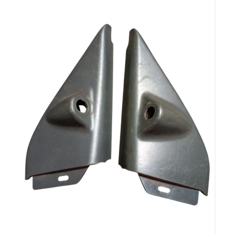 PAR MOLDURA INTERNA RETROVISOR GOL G2 G3 G4 4PORTAS COM FURO CINZA cx221 | Shopee Brasil