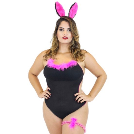 Body Erótico Sensual Plus Size Play Boy Mil Toques | Shopee Brasil