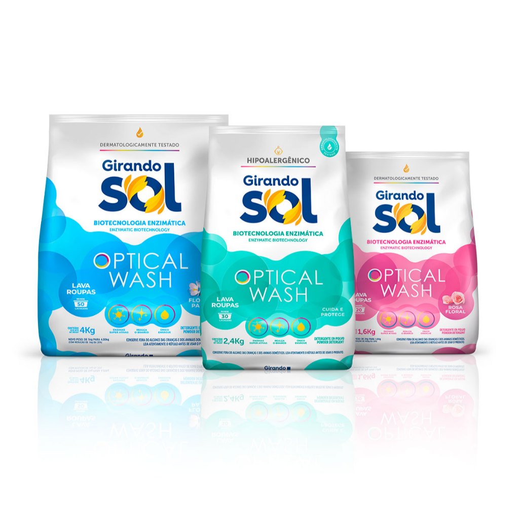 Sabão em pó lava roupas 1.6 Kg Girando Sol Detergente em pó | Shopee Brasil