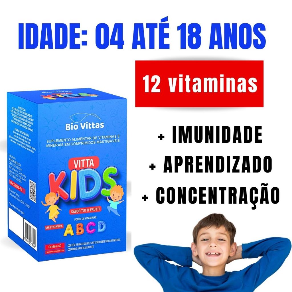Vitta Kids Vitamina A-Z Completa Mastigável | Shopee Brasil
