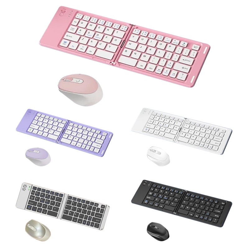 KIT Teclado e rato Sem Fio Bluetooth Universal Dobrável Portátil -H6 ...