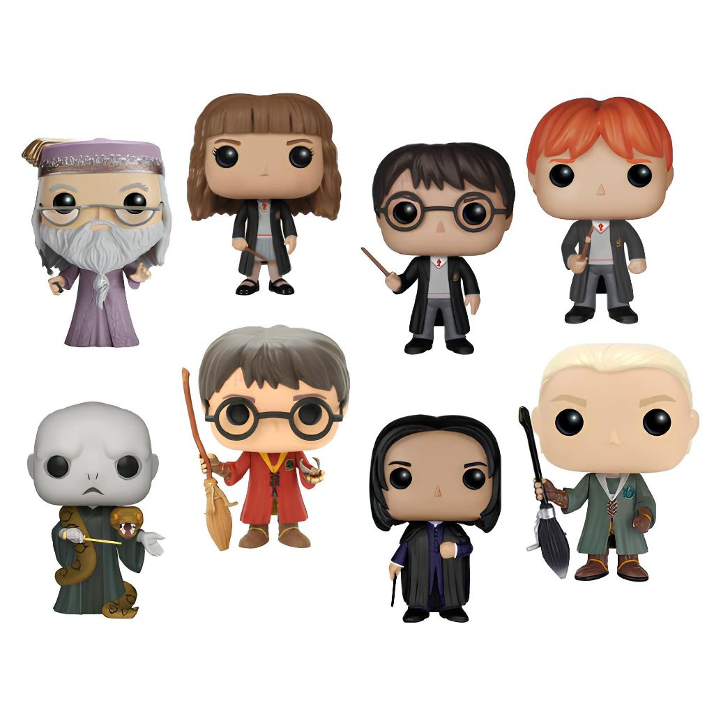 Bonecos Tipo Funko Pop Coleção Harry Potter, Ron Weasley, Hermione ...