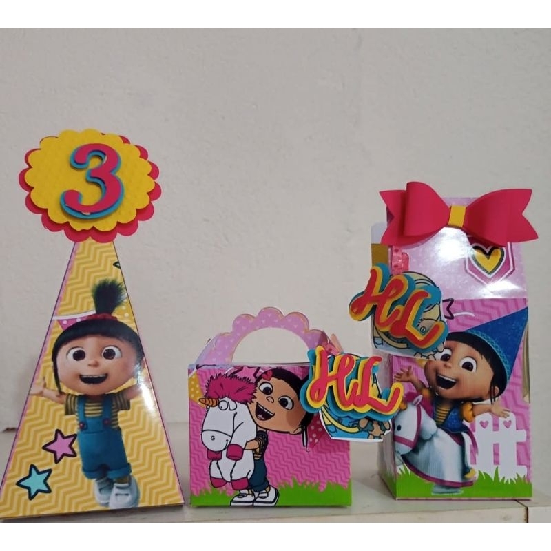 Personalizados Agnes 40 peças PEGUE E MONTE lembrancinhas caixinhas de ...