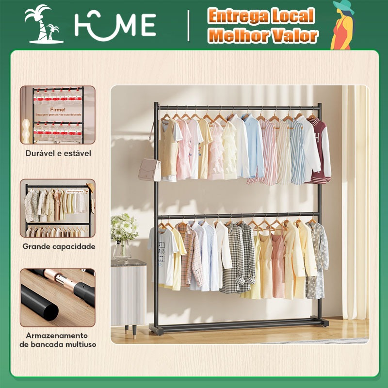 Rack De Trilho De Roupas , Autônomo Pendurar Portátil , Fácil De Montar ...
