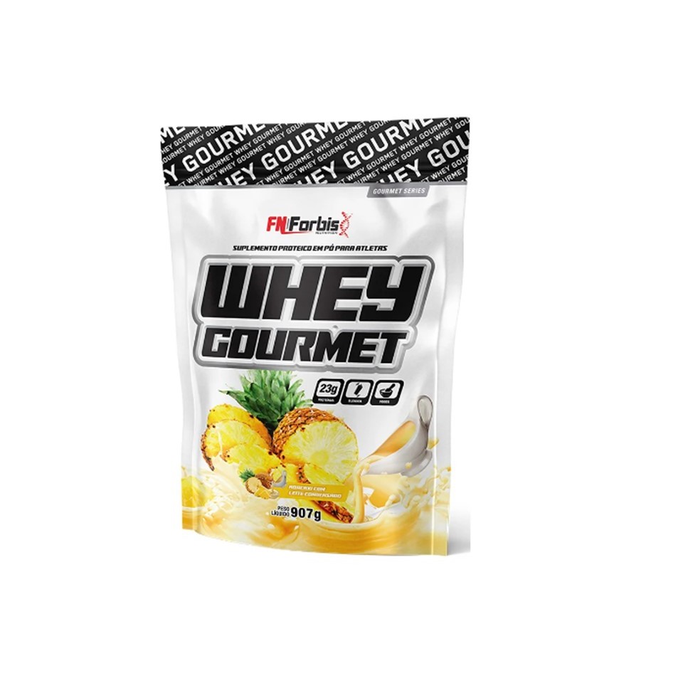 Whey Protein FN Forbis Refil 907g Concentrado 23g de Proteína Sabores ...