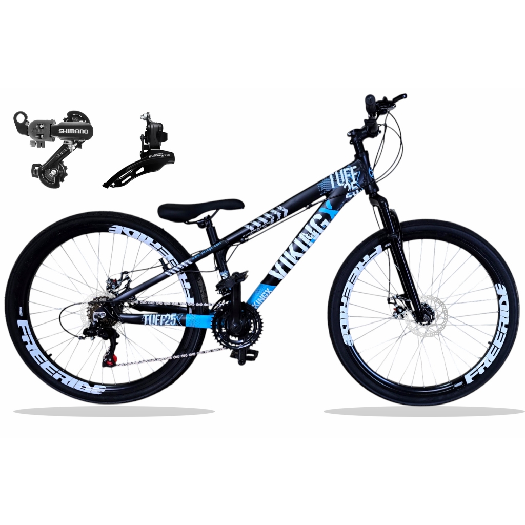 Bicicleta VikingX Tuff 25 Câmbios Shimano Aro 26 com Freios a Disco 21v | Shopee Brasil