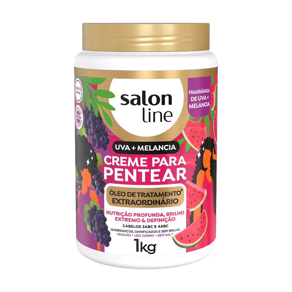 CREME PENTEAR UVA+MELANCIA 1KG - SALON LINE | Shopee Brasil