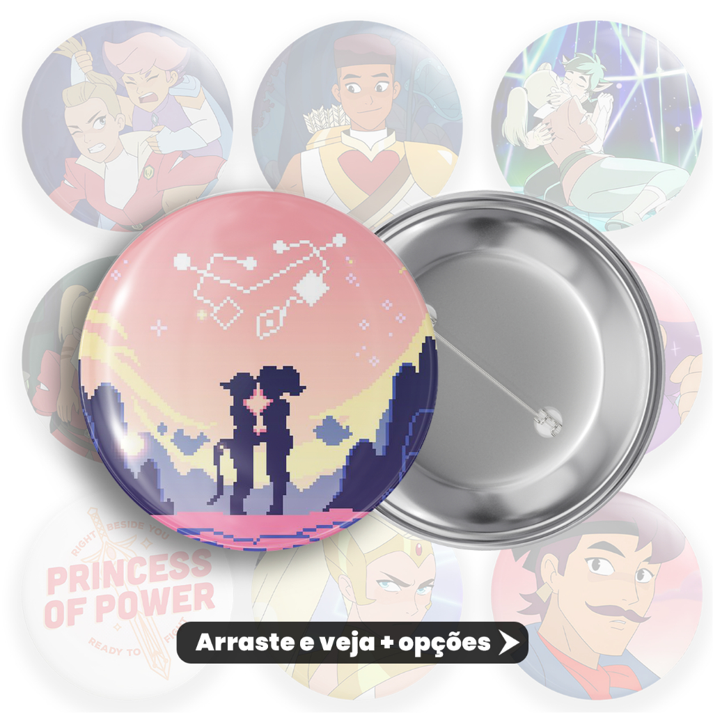 Botton Personalizado Animação She-Ra Catradora Pixel Art (Felina e ...
