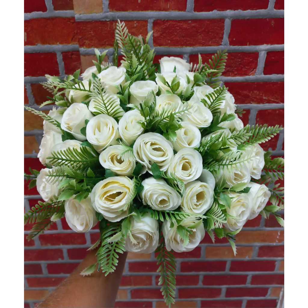 Buquê de Rosas Artificiais com 36 flores | Shopee Brasil