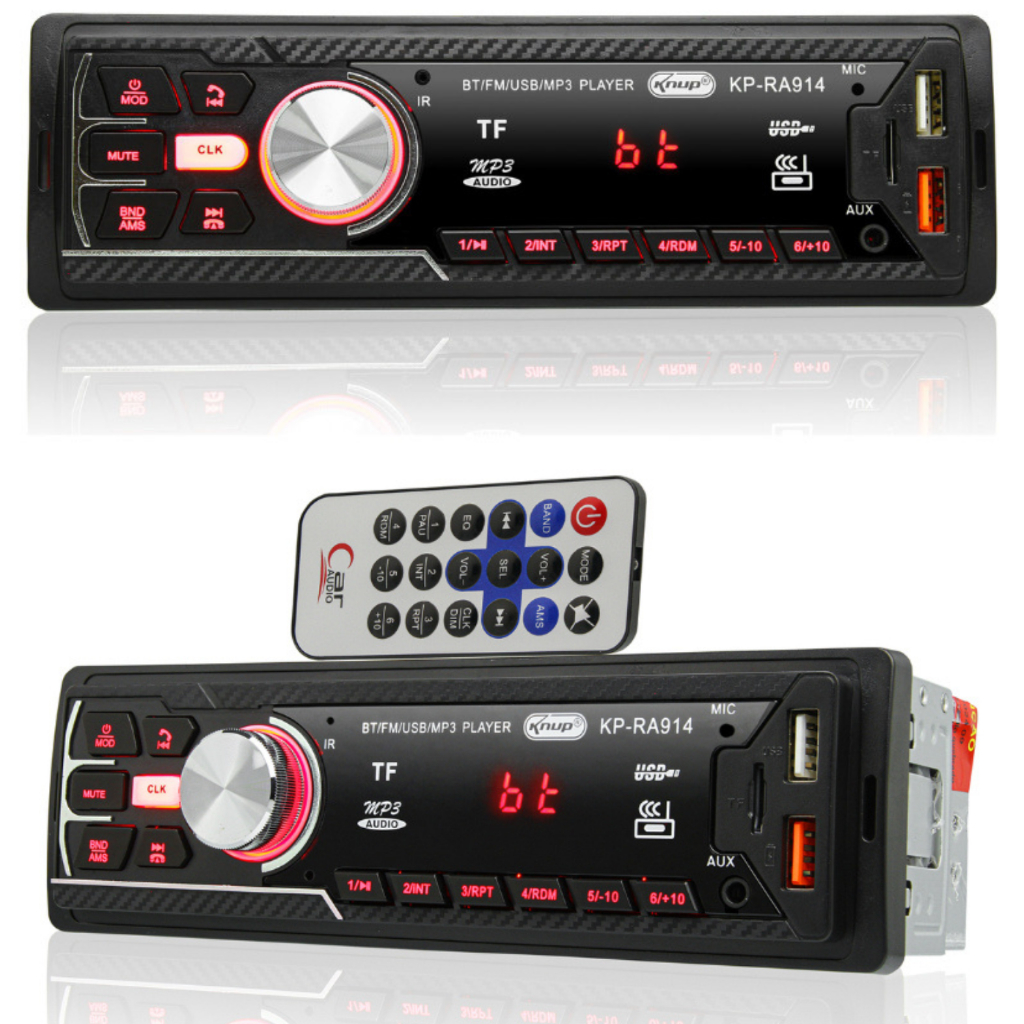 Auto Rádio Bluetooth Knup Kp-ra914 Mp3 Usb Sd Fm - Som automotivo - radio basico com mp3 ...
