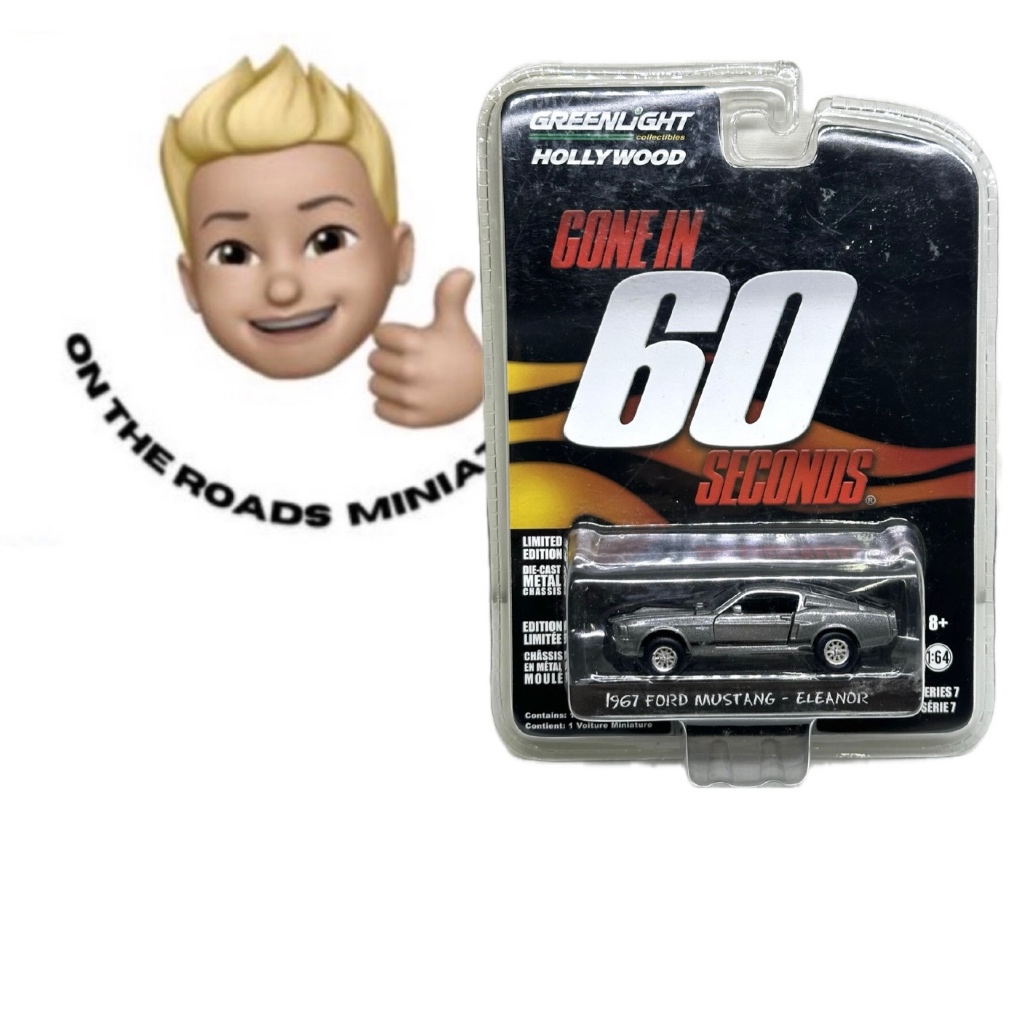 Miniatura Ford Mustang Eleanor (1967) - 60 Segundos - 1/64 - Greenlight | Shopee Brasil