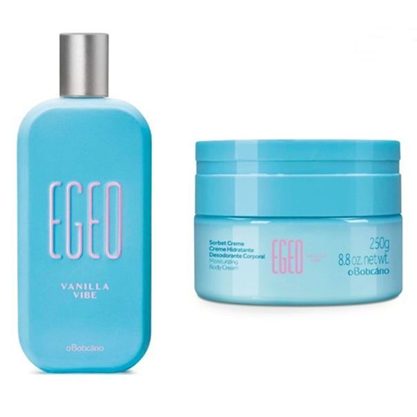Kit Egeo Vanilla Vibe Perfume 100ml + Creme 200ml | Shopee Brasil