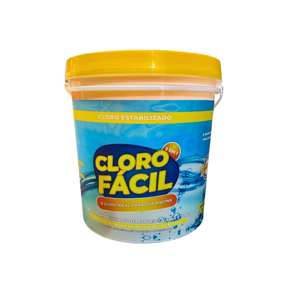 Cloro Fácil 3 em 1 O Cloro Ideal Para Sua Piscina 10kg | Shopee Brasil