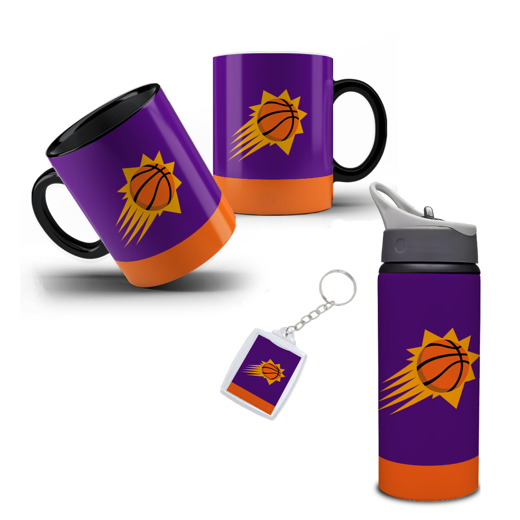Kit Phoenix Suns Garrafa com Caneca e Chaveiro NBA | Shopee Brasil
