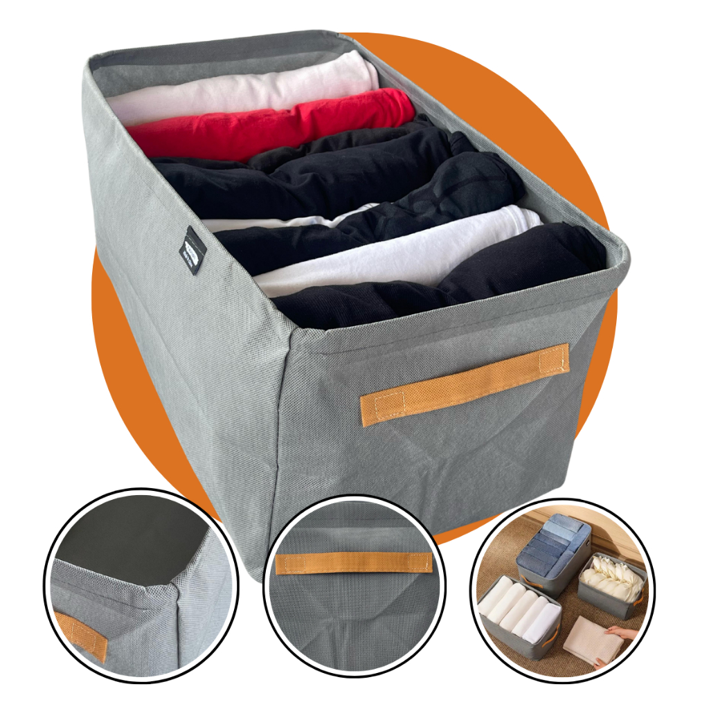 CAIXA CESTO ORGANIZADOR DE GUARDA ROUPA MEIA CALCINHA | Shopee Brasil