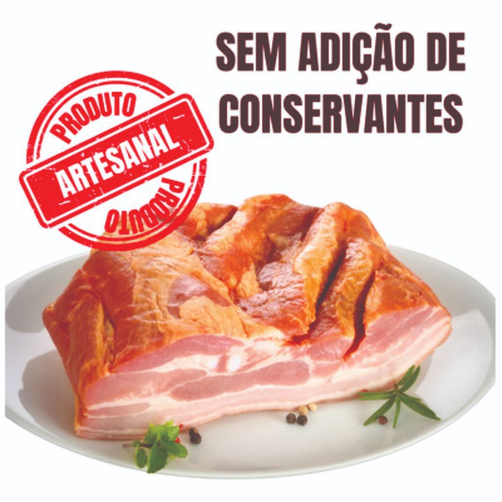 Bacon Artesanal Caipira 200g, Curado, Temperado e Defumado | Shopee Brasil