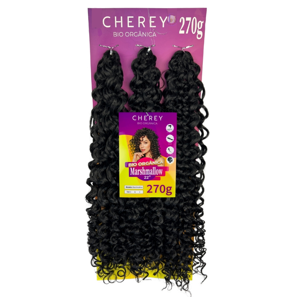 Cabelo Cacheado Fibra Bio Orgânica Cherey Crochet Braids Marshmallow ...